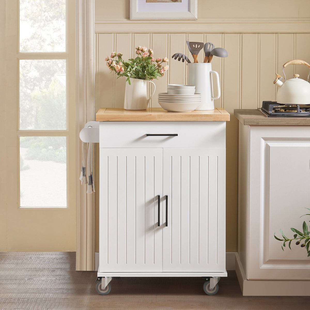 SoBuy, Kitchen Island on Wheels, Kitchen Islands, Work Table Kitchens ...